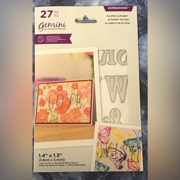 Crafter’s Companion | Office | Gemini Eclipse Alphabet Die Set | Poshmark